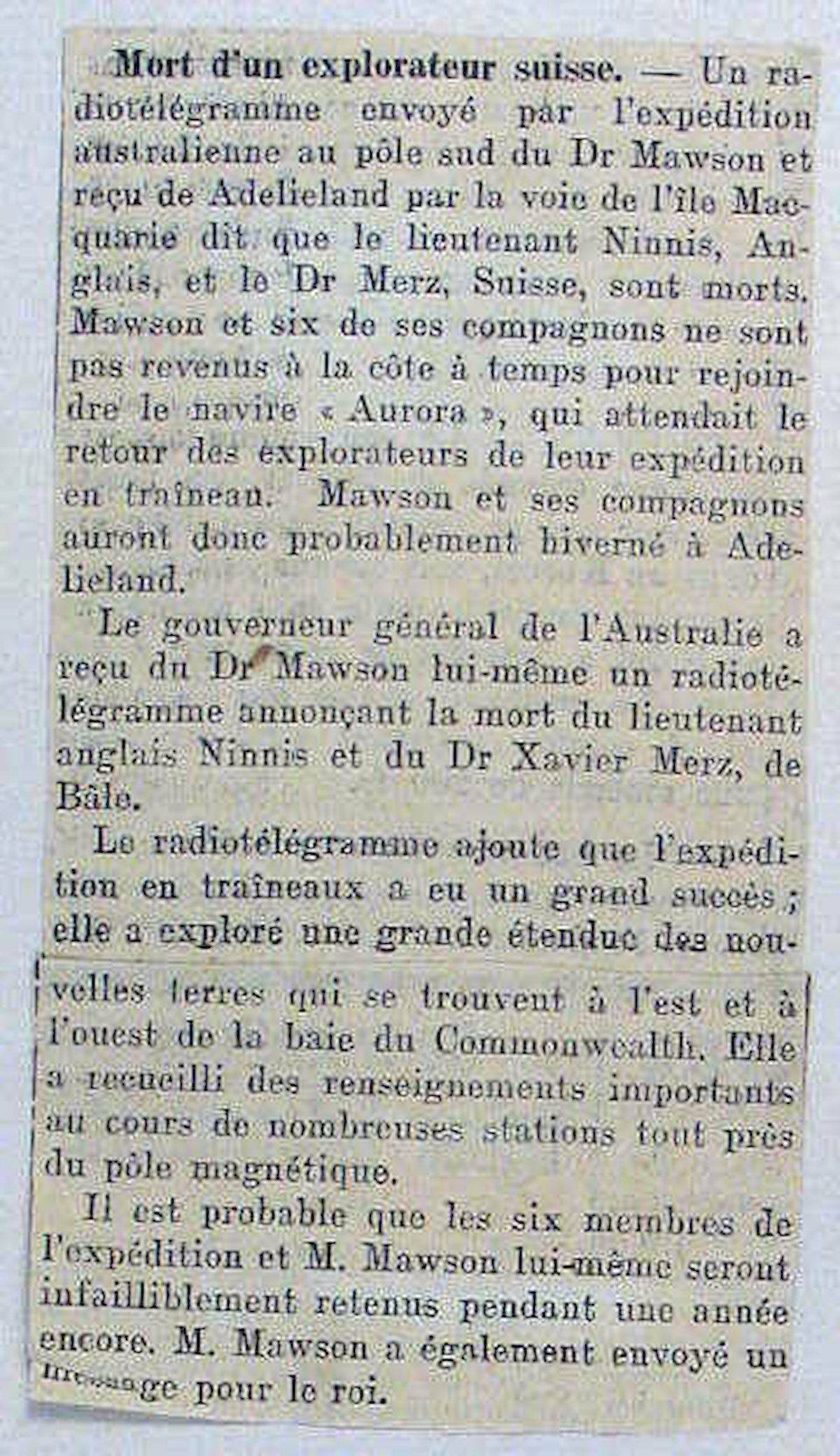 The death of Mertz — Home of the Blizzard